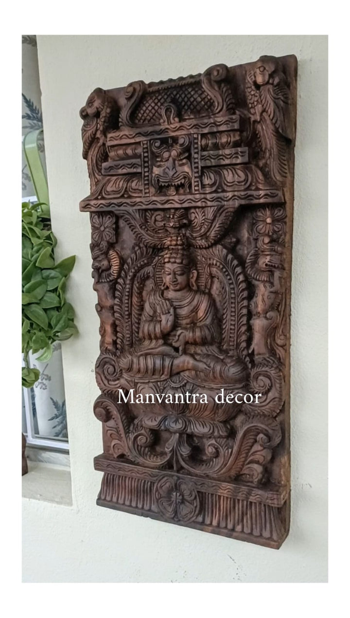 Artistic Wooden vertical wall panels – Manvantra Decor