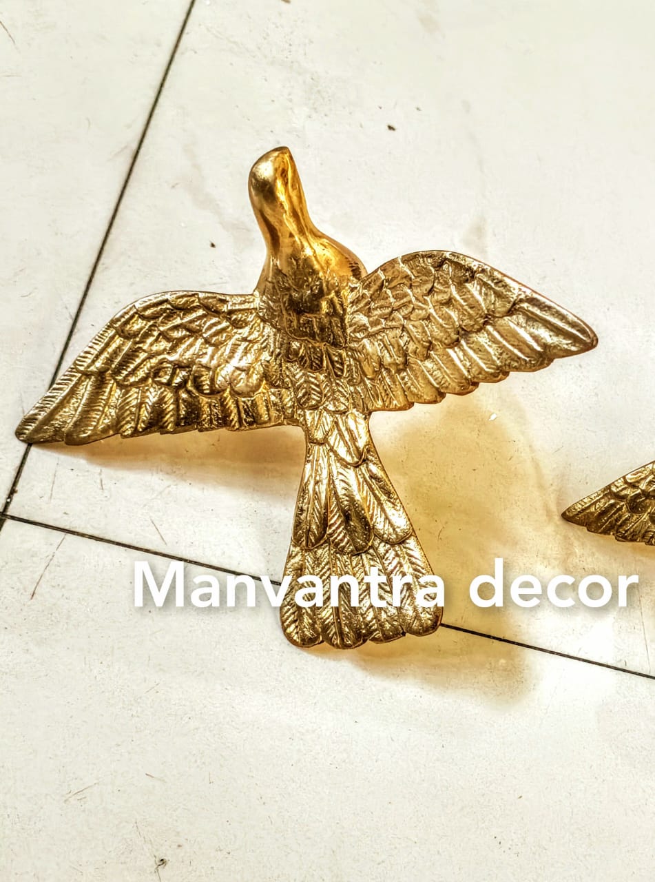 Golden Flying bird: Wall art – Manvantra Decor